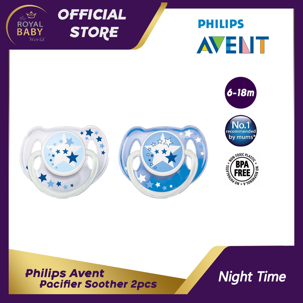 PHILIPS AVENT- Night Time 2pcs Soother(6-18m) | Shopee Malaysia