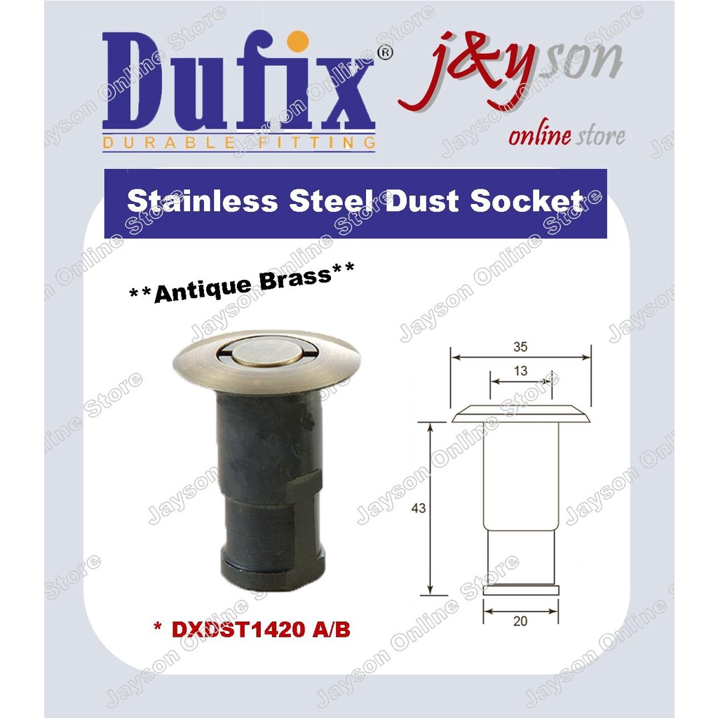 DUFIX DXDST1420 Stainless Steel Dust Socket Preventing Dust & Debris ...