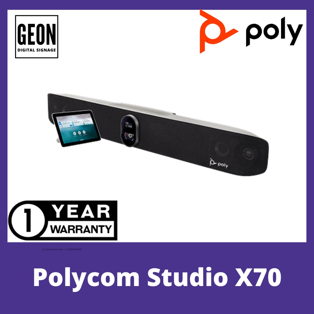 POLYCOM STUDIO X70 & TC8 Integrated Dual Cameras 4K+ Video System for ...