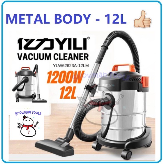 HEAVY DUTY 3IN1 WET & DRY VACUUM BLOWER CLEANER YILI 1200W SUCTION ...