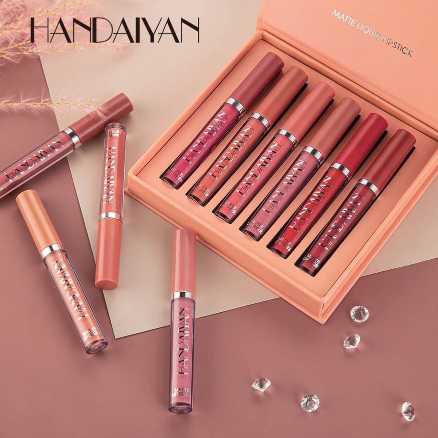 Handaiyan 6 in 1 Matte Lipstick Gift Set | Shopee Malaysia