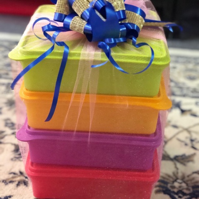 Tupperware Hamper (tupperware mosaic keeper 3.1liter)- 4pcs random ...