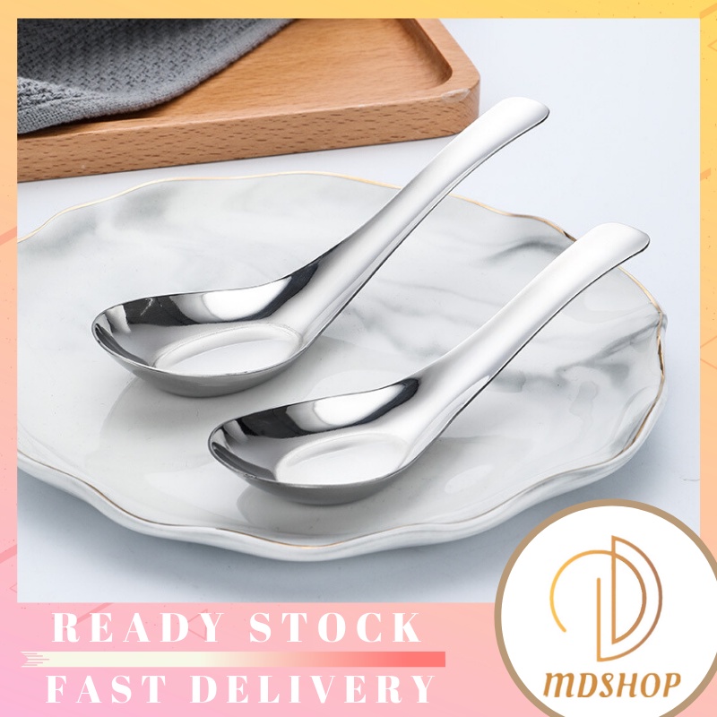 304 stainless steel Flat Bottom Spoon Standable Vintage Chinese Spoon ...