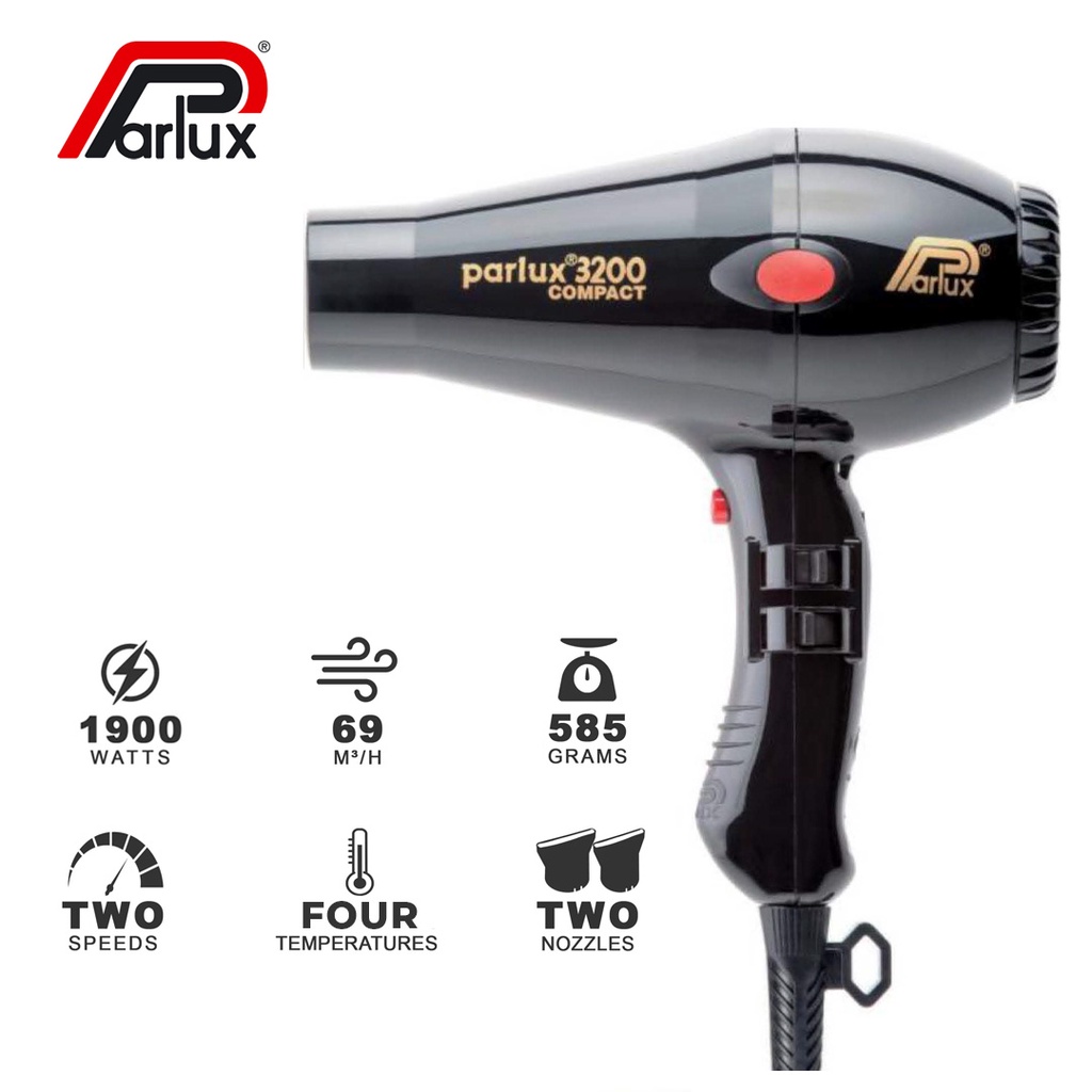 Parlux 3200 COMPACT HAIR DRYER (BLACK) | Shopee Malaysia