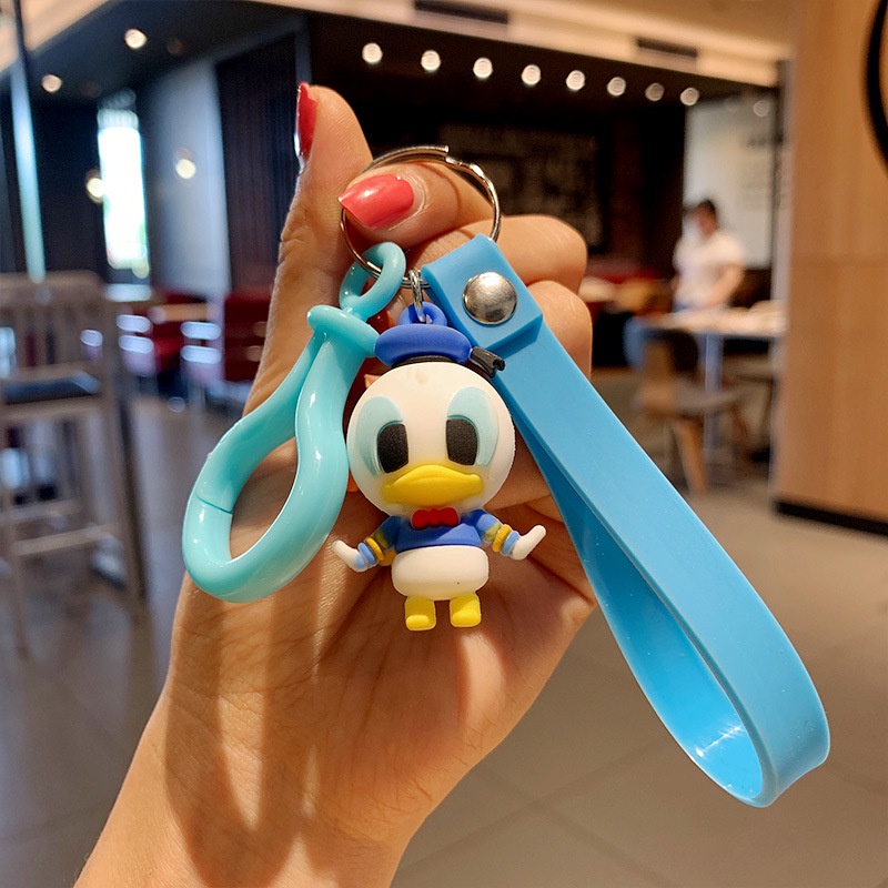 Cute Key chain Dinosaur Pendant Keyring, Donald Duck and Cat with luck ...