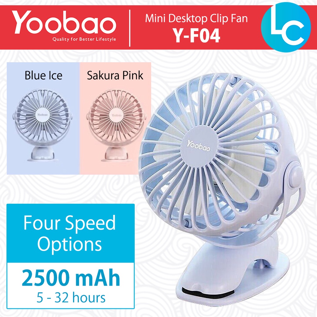 Yoobao Y-F04 USB Fan Rechargeable Handheld Mini Fan Clip Desktop 4 ...