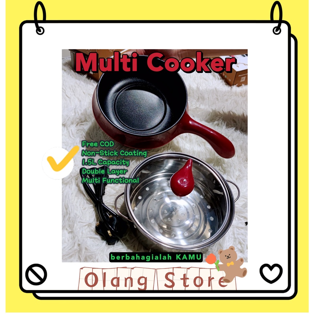 【Produk Ready】Periuk Nasi Masak Mini Multi Rice Cooker Electric Periuk Nasi Masak Hot Pot Mini ...