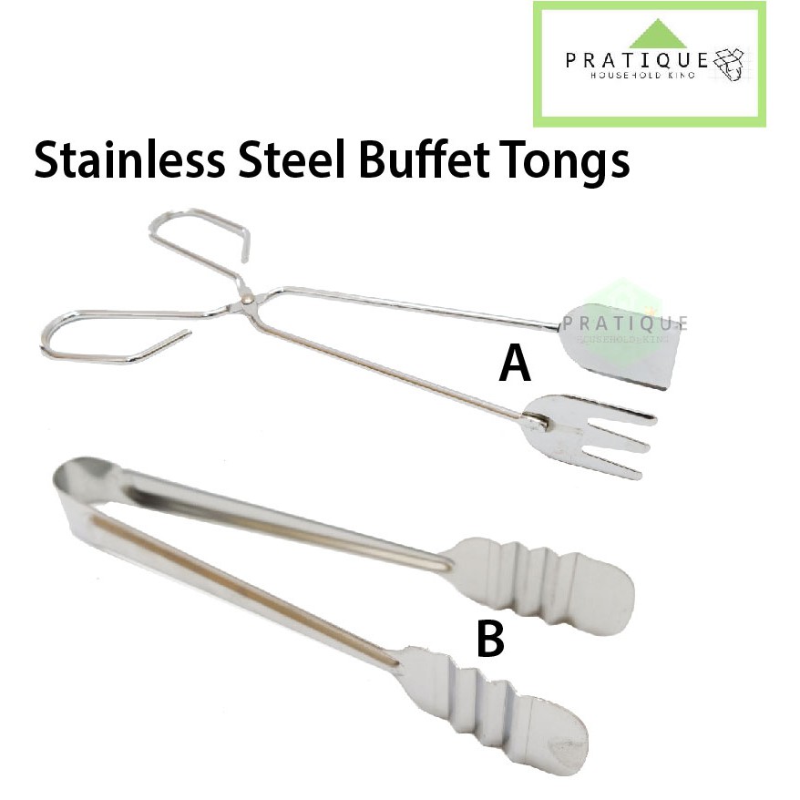Stainless Steel Buffet Tongs Food Clip / Penyepit Makanan | Shopee Malaysia