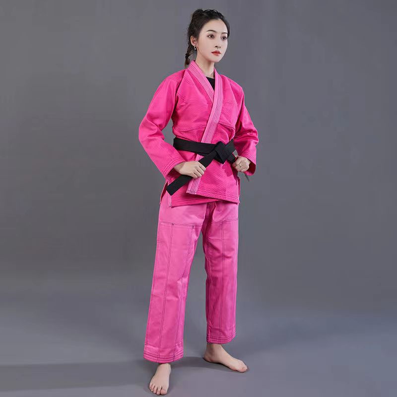 Pink Cotton Jiu-jitsu Gi with Belt BJJ Kimono For Girls and Ladies ...