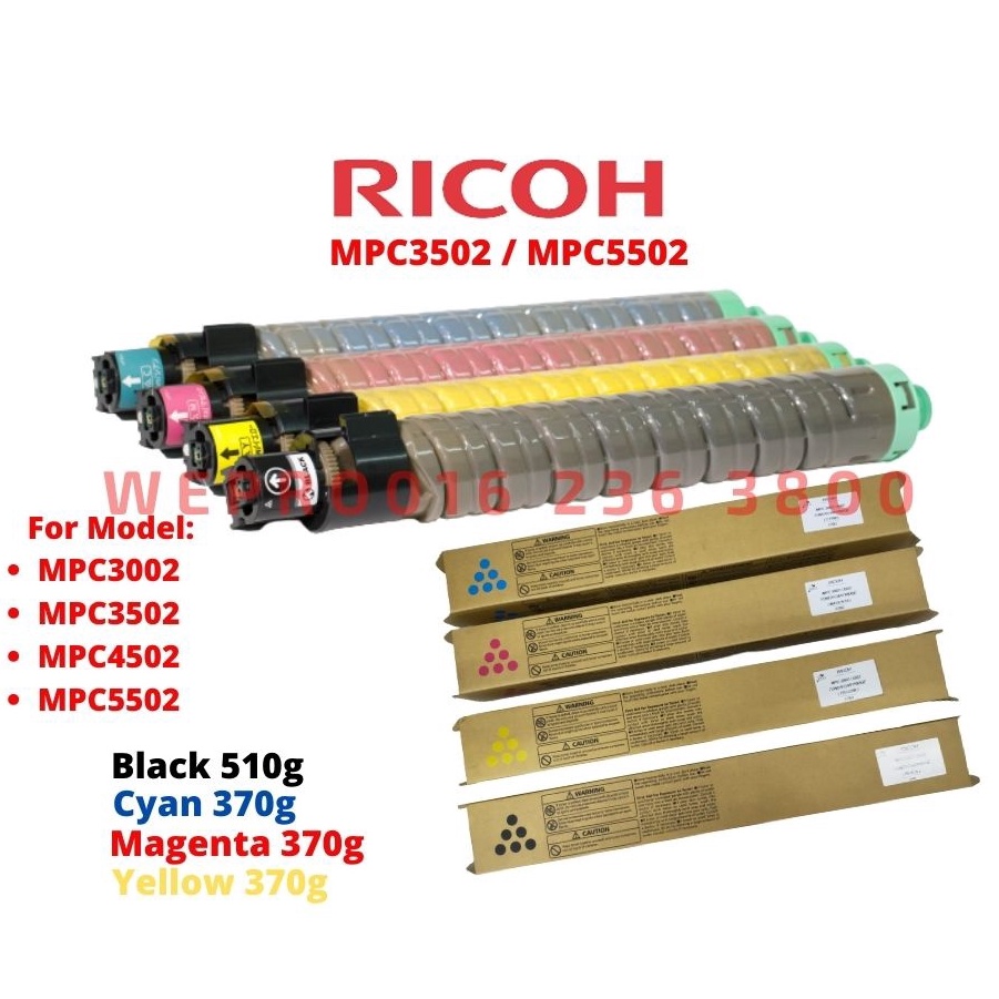 Ricoh MPC5502 Japan Toner Cartridge (OEM) MPC3002 MPC3502 MPC4502 ...