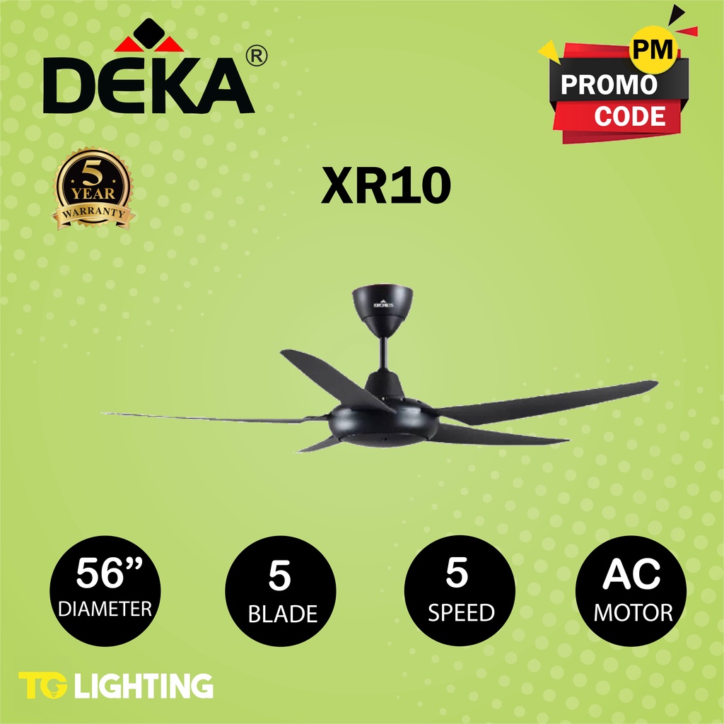 𝗦𝗜𝗡𝗚𝗟𝗘 𝗣𝗔𝗖𝗞 𝗗𝗘𝗞𝗔 𝗞𝗥𝗢𝗡𝗢𝗦 XR10 5 BLADE 56" CEILING FAN WITH REMOTE ...