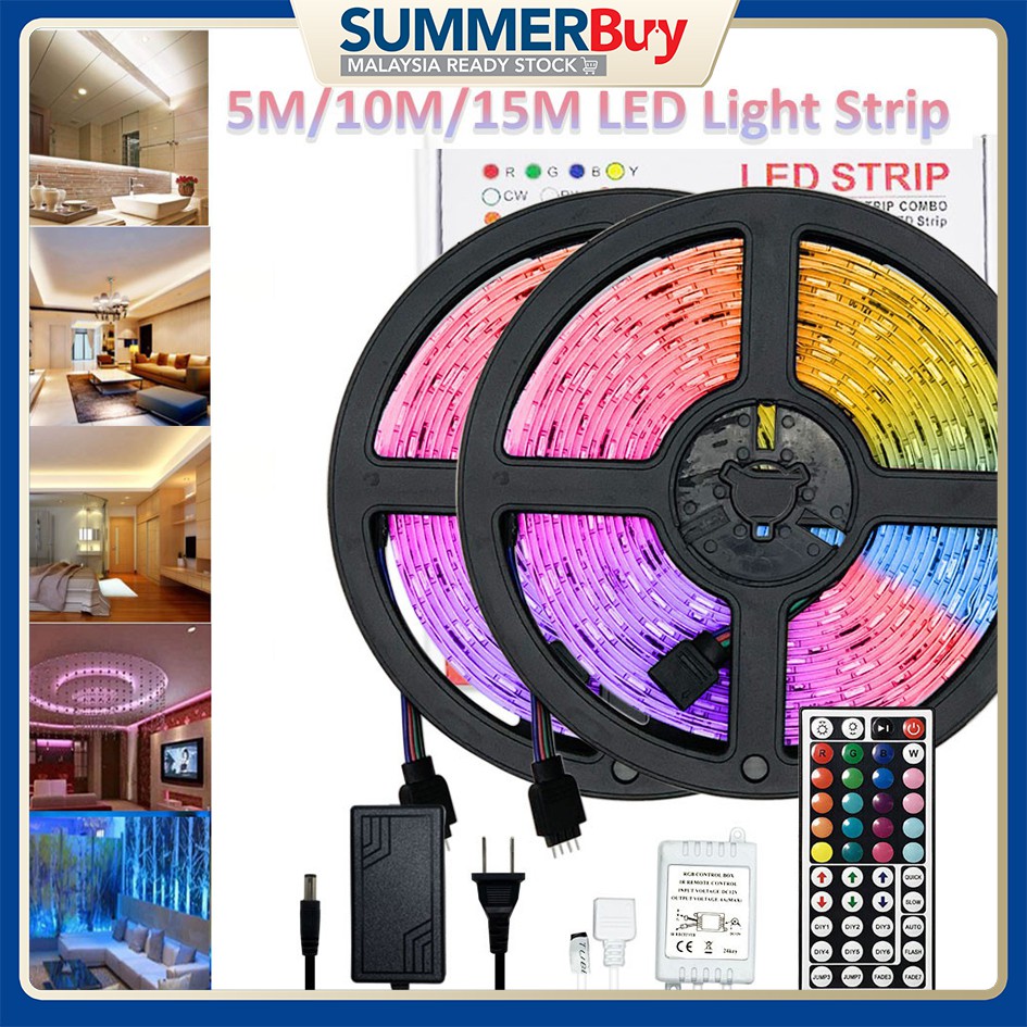 🔥ready stock🔥Waterproof LED Strip Light RGB LED Light Strip 2835 LED ...
