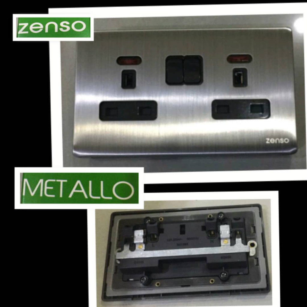 ZENSO -METALLO SERIES 13Ax2 SOCKET- ALUMINIUM SILVER / | Shopee Malaysia