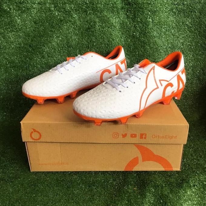 Ortuseight Catalyst Basilisk FG Football Shoes - White / Orange ...