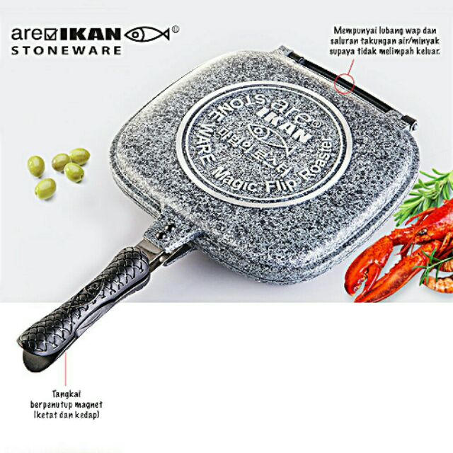 🔥PROMOSI🔥 ARE IKAN MAGIC FLIP ROASTER 28CM | Shopee Malaysia