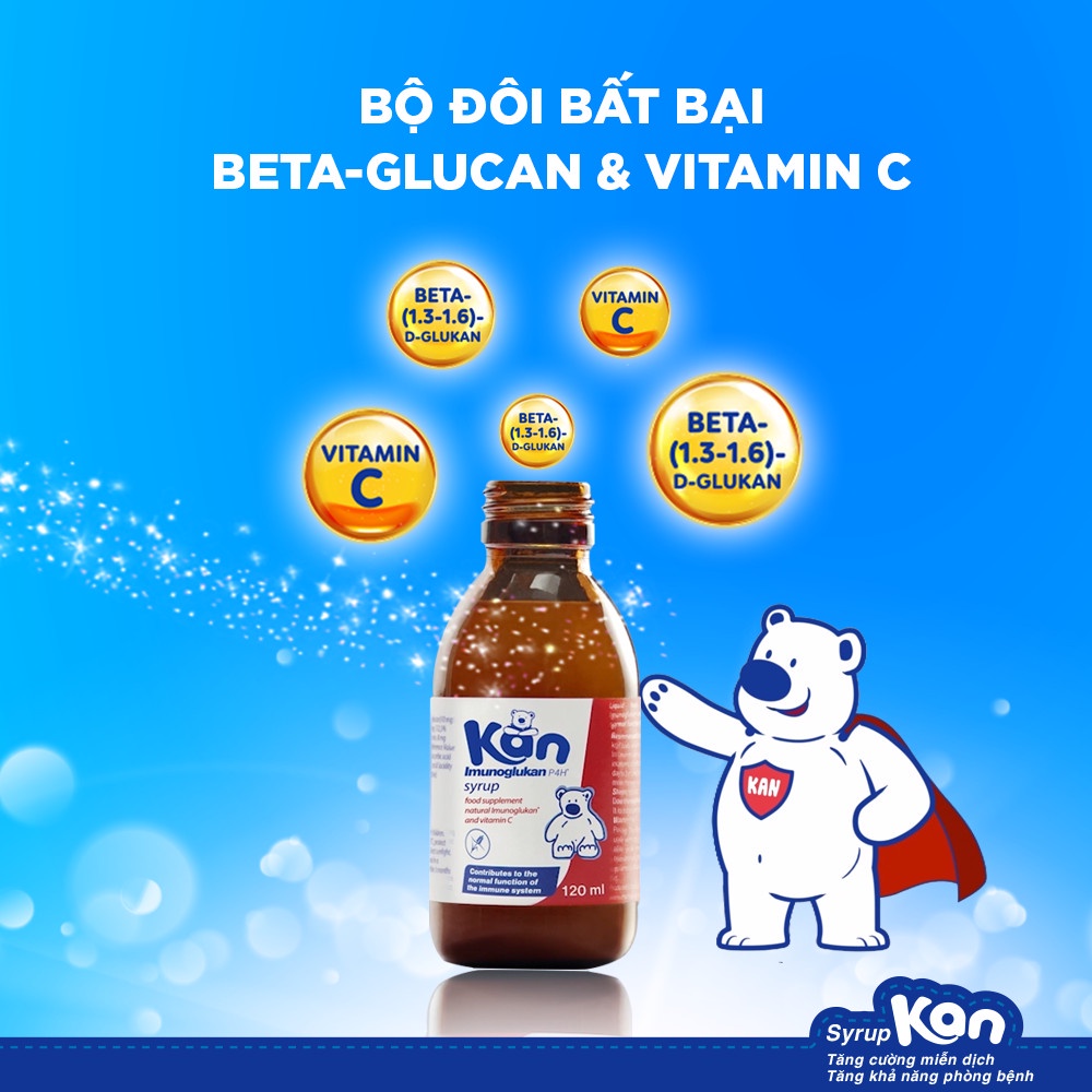 Combo of 2 Kan ImunoGlukan Syrup to support immunity and improve baby's ...