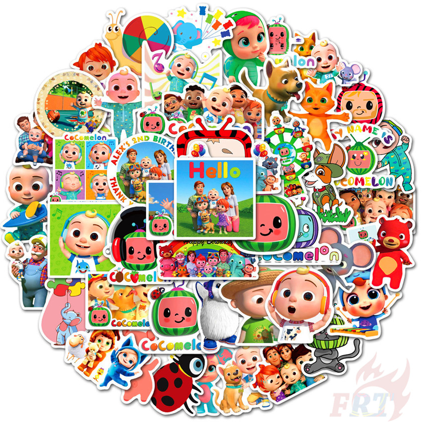 50Pcs/Set CoCoMelon Series 01 Stickers Kids Early Education Cartoon DIY ...