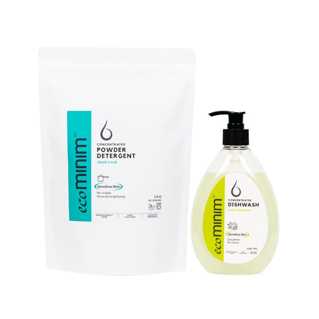 [BUNDLE] Ecominim Powder Detergent Minth Fresh 1KG + Dishwash Lemon ...