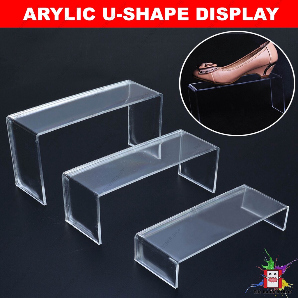 Acrylic U-Shape Display Stand, Shoes Display Stand Rack | Shopee Malaysia