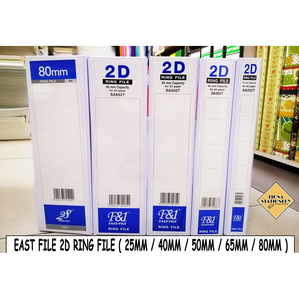 East File 2D Ring File ( 25mm / 40mm / 50mm / 65mm / 80mm ) | Shopee ...