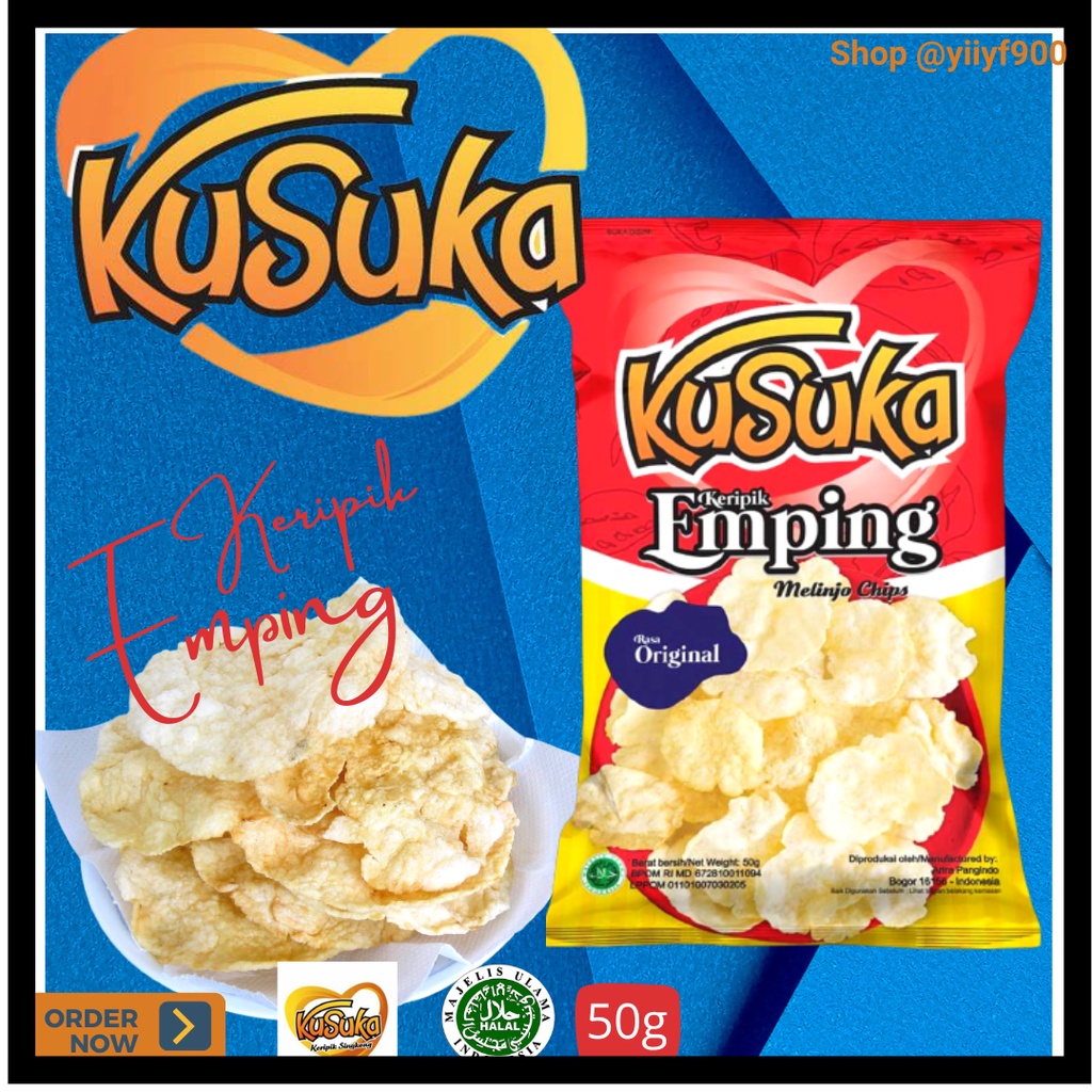 Kusuka Keripik Emping Melinjo Chips Original Flavour (50g) | Shopee Malaysia