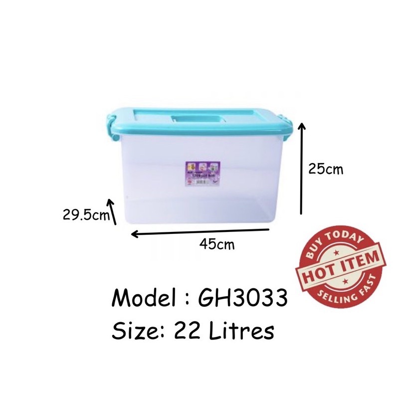 🚚Ready Stock🏆Kotak Transparent🏆Twins Dolphin Transparent Mini Storage ...