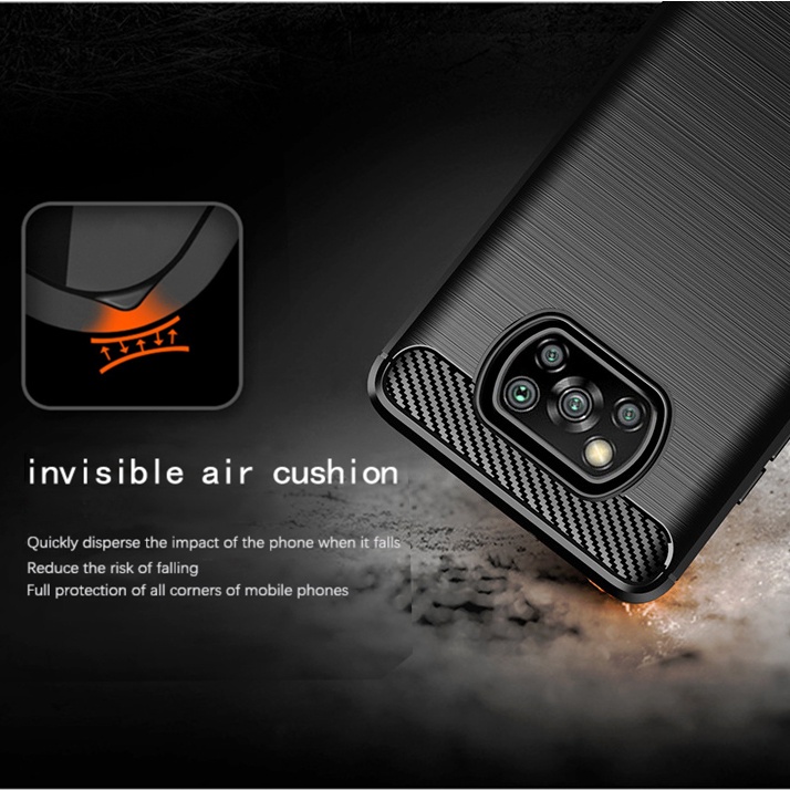 Xiaomi Poco X3 NFC X3 Pro Pocophone X3 F1 TPU Carbon Silicone Soft Case ...