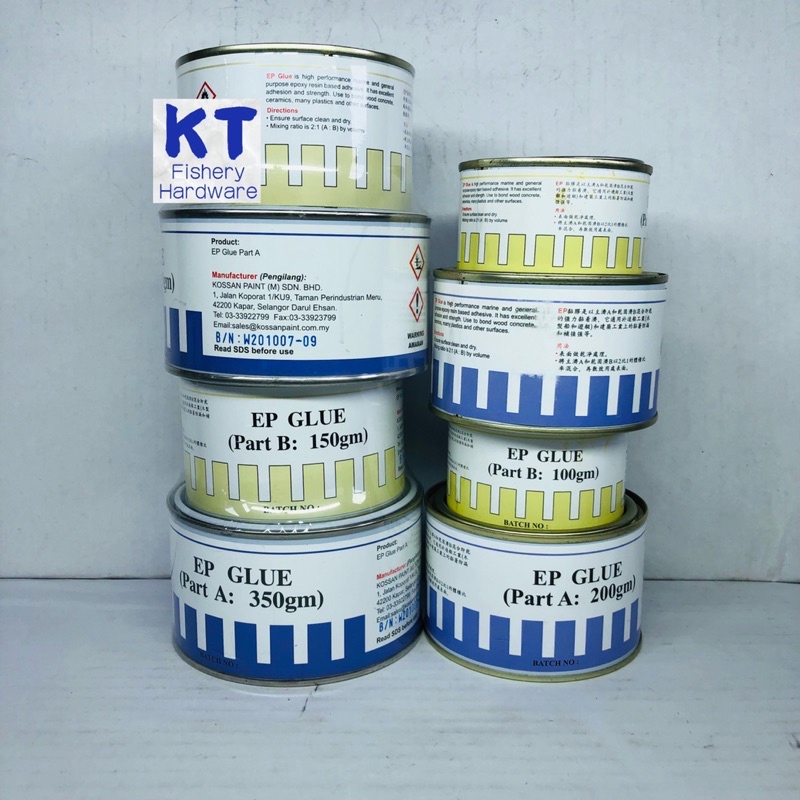EP Glue 300g / 500g / 1kg Kossan EP Glue / AB Glue / Gam AB / Gam Kayu ...