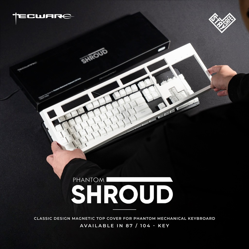 ஐTECWARE PHANTOM SHROUD CLASSIC COVER FOR 87/104 KEYS KEYBOARD - BLACK ...