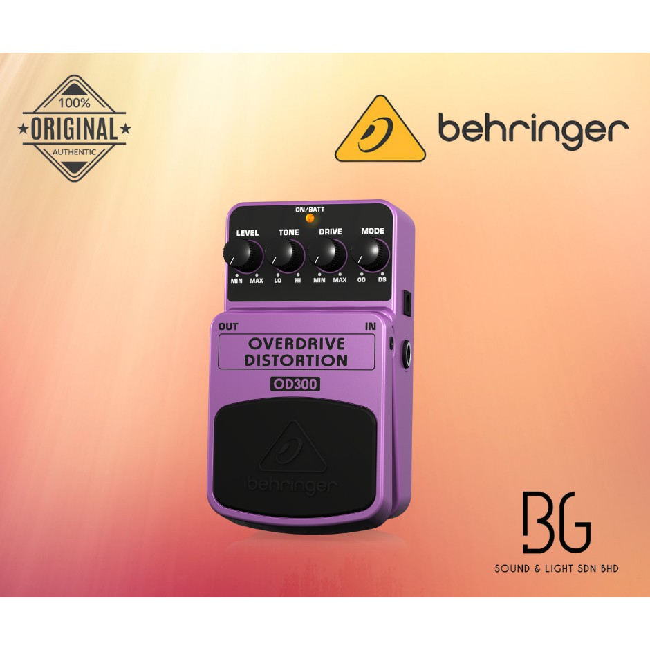 Behringer OD300 Overdrive/Distortion Effects Pedal OD-300/OD 300 ...