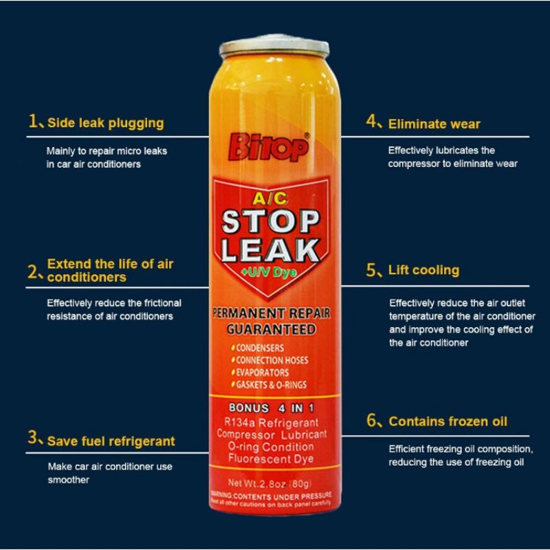 BITOP (4 IN 1)AIR COND STOP LEAK + OIL TREAMENT AIR COND AIRCOND AC ...