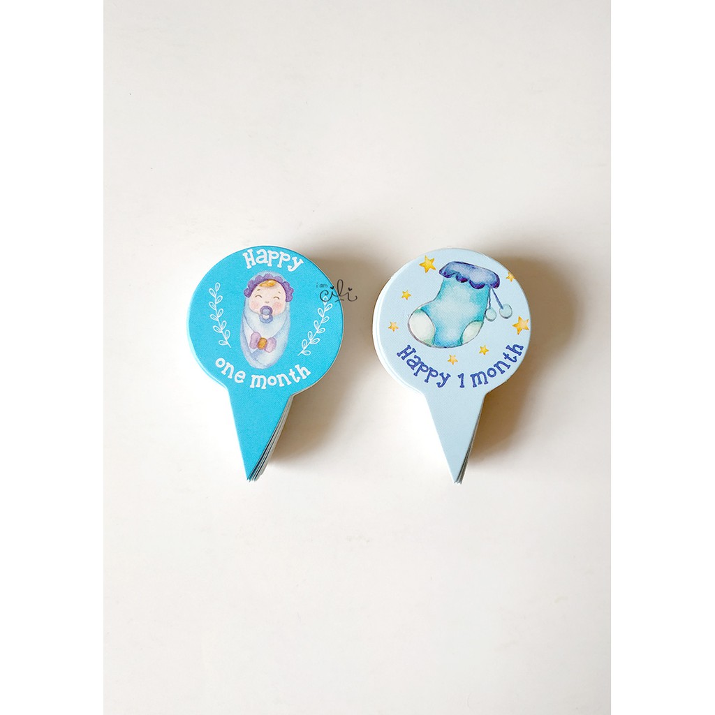 (Blue Toper-baby01) For baby boy Blue one month one month iamcili cute ...