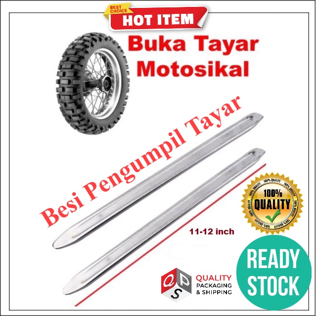 Besi Pembuka Buka Cungkil Tayar Motor Basikal Crowbar Motosikal Metal ...