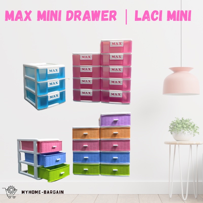 MYHOME | 3/4/5 TIER PLASTIC MINI DRAWER | OFFICE/DESK STATIONARY ...