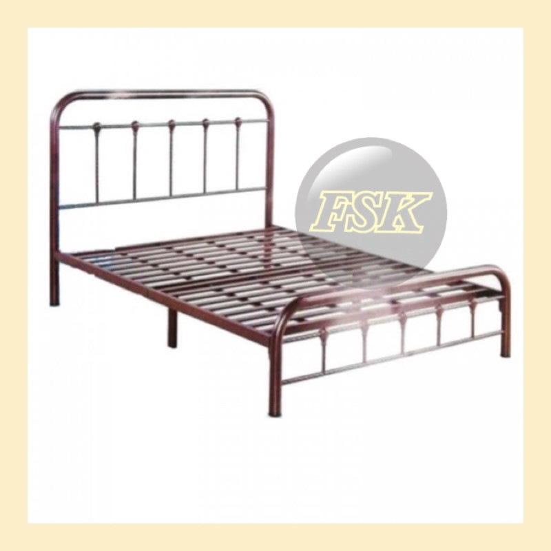 3V Double Metal Bed Queen Size Bed /Katil Besi / 双人床架 | Shopee Malaysia