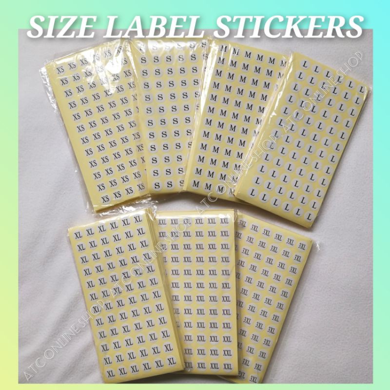 5/10 pads Size Label Stickers (72pcs per pad per size) | Shopee Malaysia