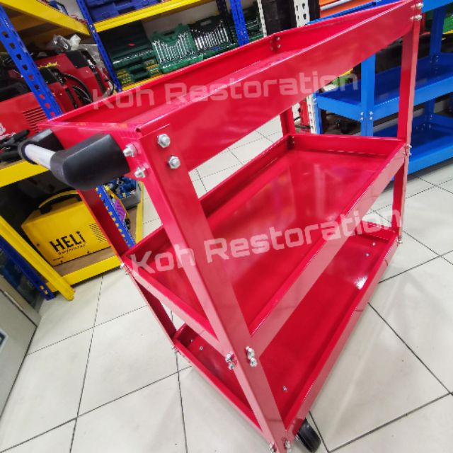 Heavy Duty 3 layers tool trolley Cart load 500KG（Free Gift Part Box ...