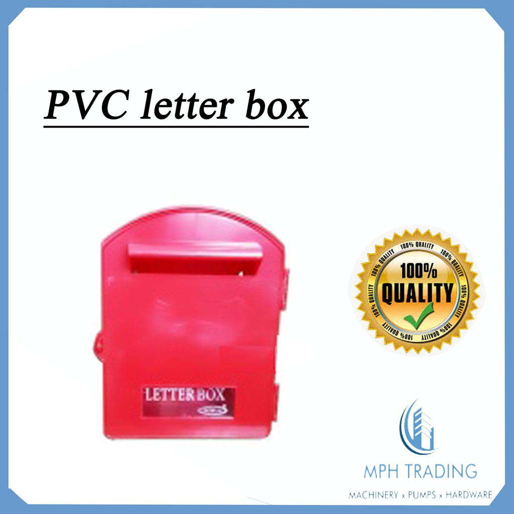 TECHPLAS High Quality PVC Red Plastic Letter Box with Magazine Holder ...