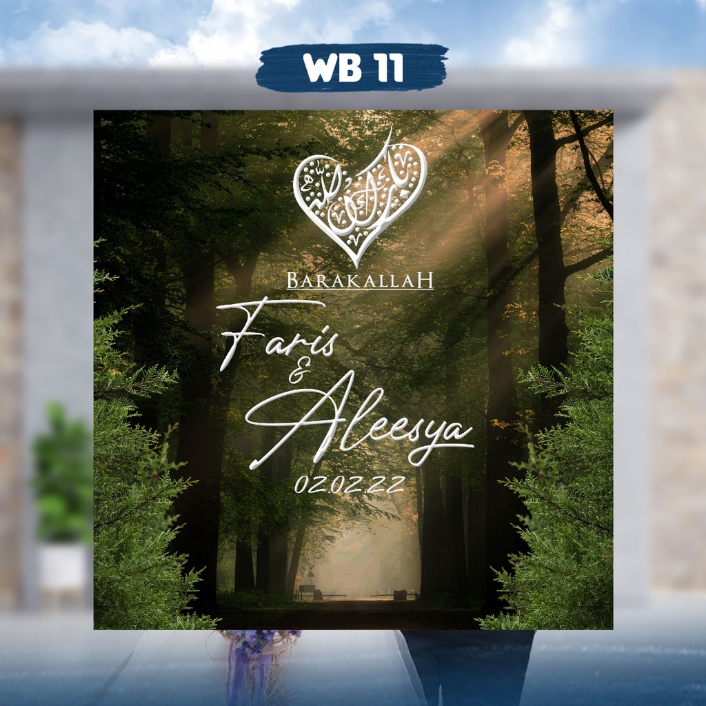 Backdrop 3D Eksklusif untuk Majlis Kahwin: Banner Wedding dengan ...