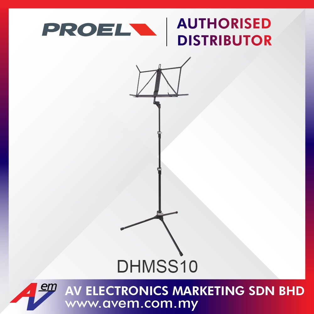 PROEL DHMSS10 Ultra-light professional music stand with three fully ...