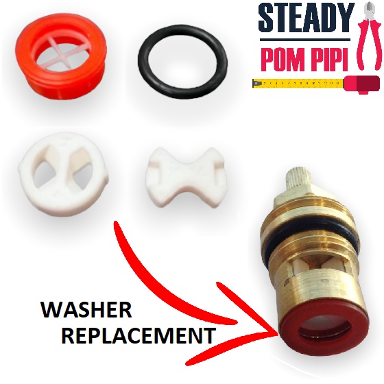 TAP CERAMIC DISC SILICONE WASHER REPLACEMENT / WASHER INSERT TURN SET ...