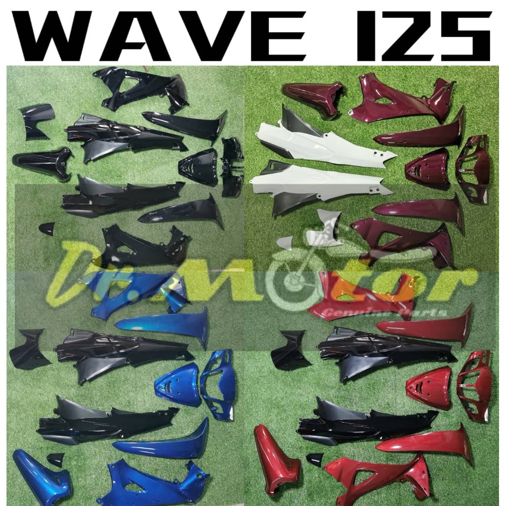 HONDA WAVE 125 WAVE125 COVERSET COVER SET BODY CAVER KAVER BODY SET ...