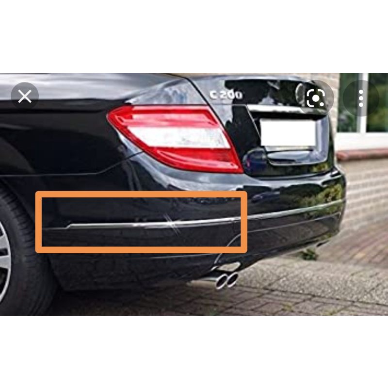 REAR BUMPER CHROME MOULDING MERCEDES W204 (1PC) Sedan C200 C220 C350 ...