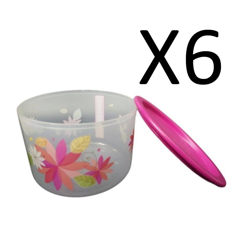 Tupperware One Touch Pink Blossom Set (6) 600ml | Shopee Malaysia