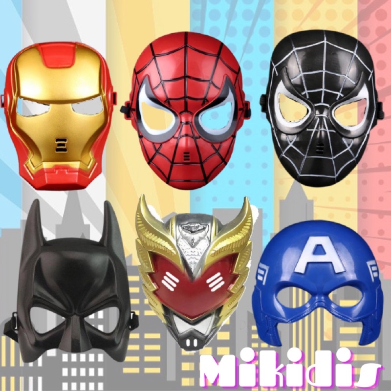 Kids SuperHero Mask Kamen Rider, Spiderman,Hulk,Captain America,Batman ...