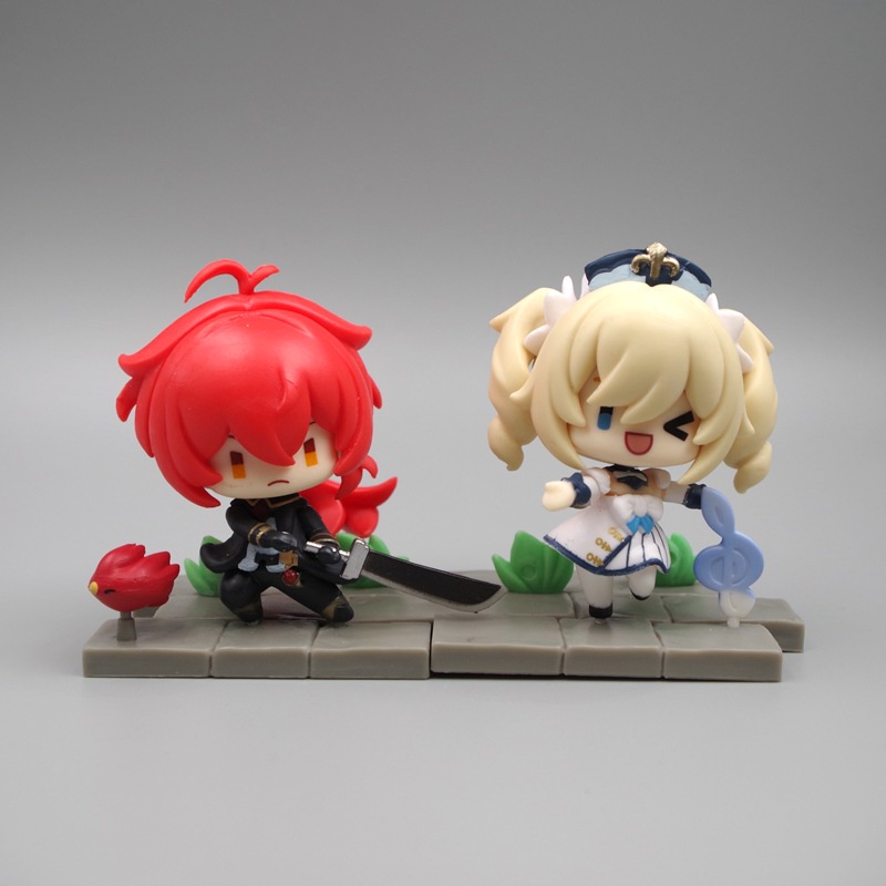 Genshin Impact Figure Mini Collection Klee Venti Kaeya Diluc Barbara ...