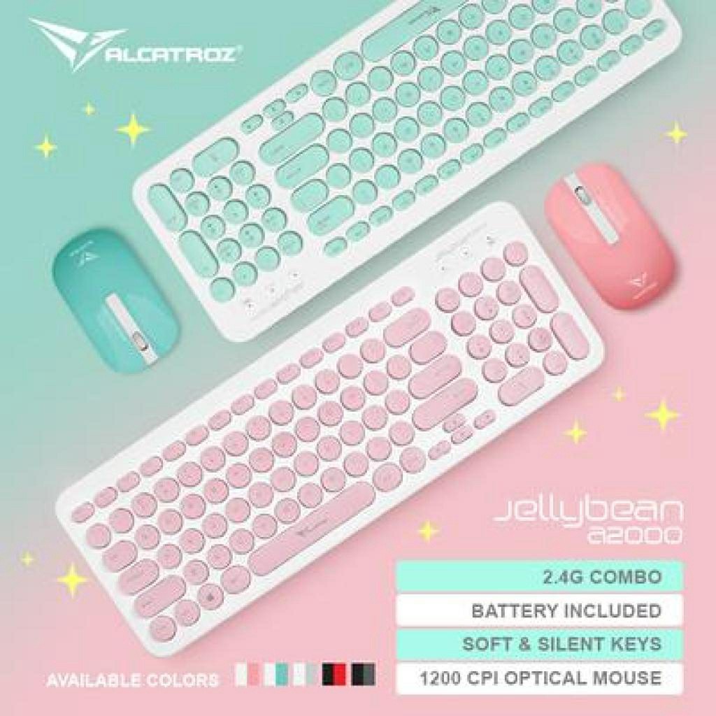 Alcatroz Jellybean A2000 Wireless Keyboard & Mouse Set | Jellybean A200 ...