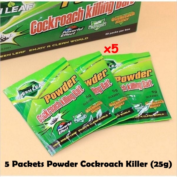 5 Packets Powder Cockroach Killer (1pkt = 45g) High Quality Effective ...