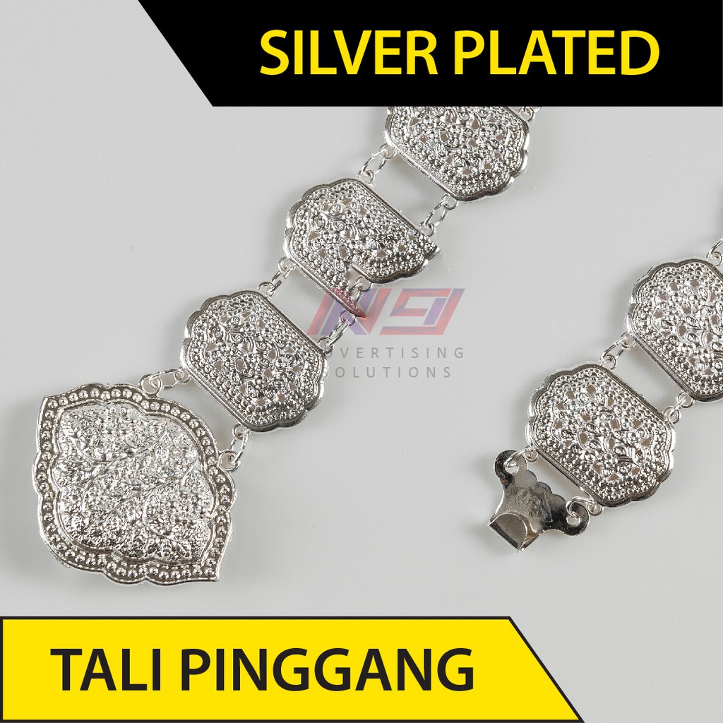 Tradisional Tali Pinggang Besi Pengantin Perak Kualiti Premium Silver ...