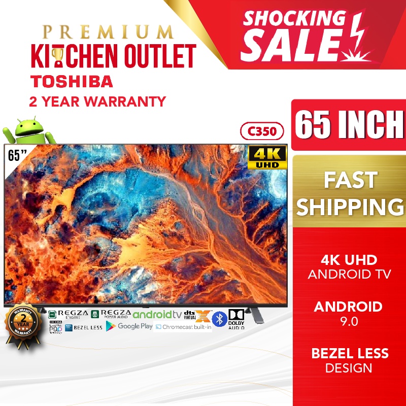 Toshiba 43 To 65 Inch 4K UHD Android TV | C350 Series | Bezel Less Design | Google Play Store ...